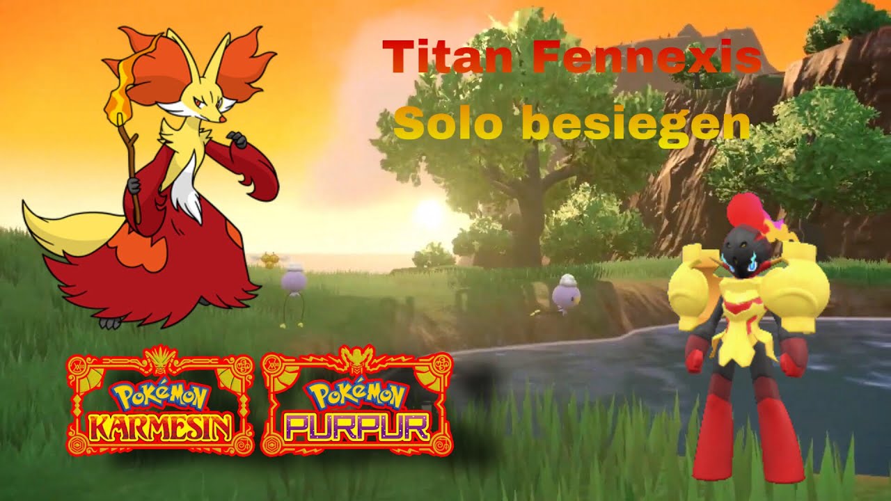 Pokémon Karmesin und Purpur 7 Sterne Titan Fennexis Solo besiegen👊 ...