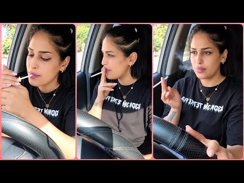 Smoking Girl Driving Car 🖤