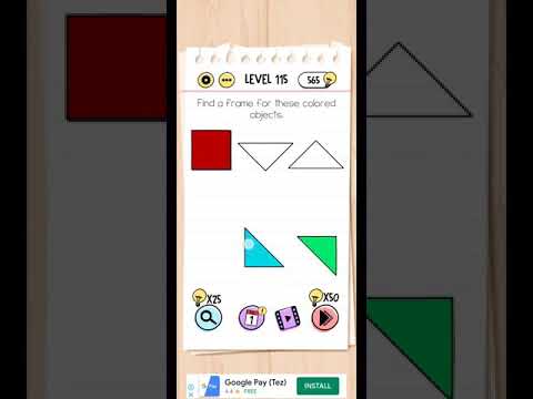 Brain Test Level 115 Find a frame for these colored objects Answer ...