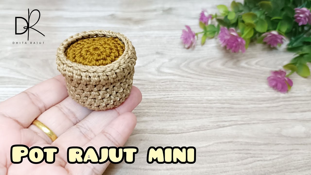 Pot rajut mini // crochet tutorials - YouTube