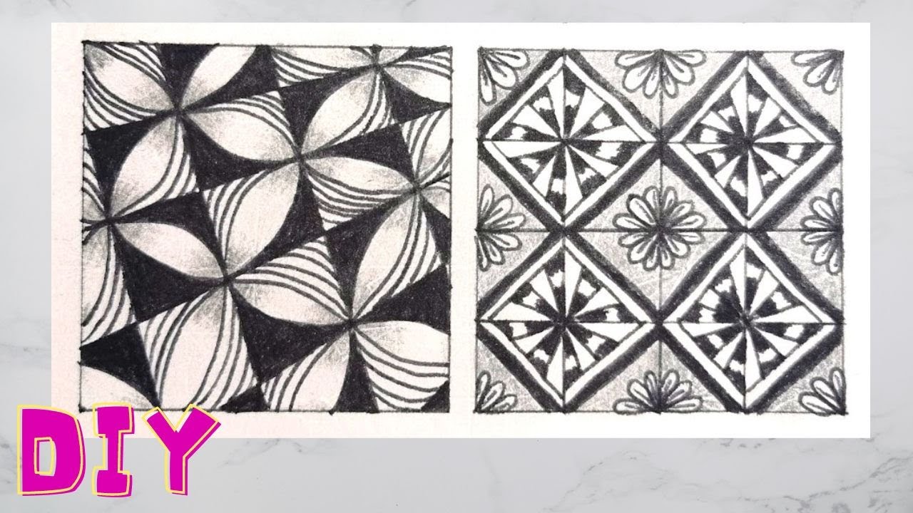 75. Doodle | Zentangle Art | Rysunek Terapeutyczny | DIY Tutorial - YouTube
