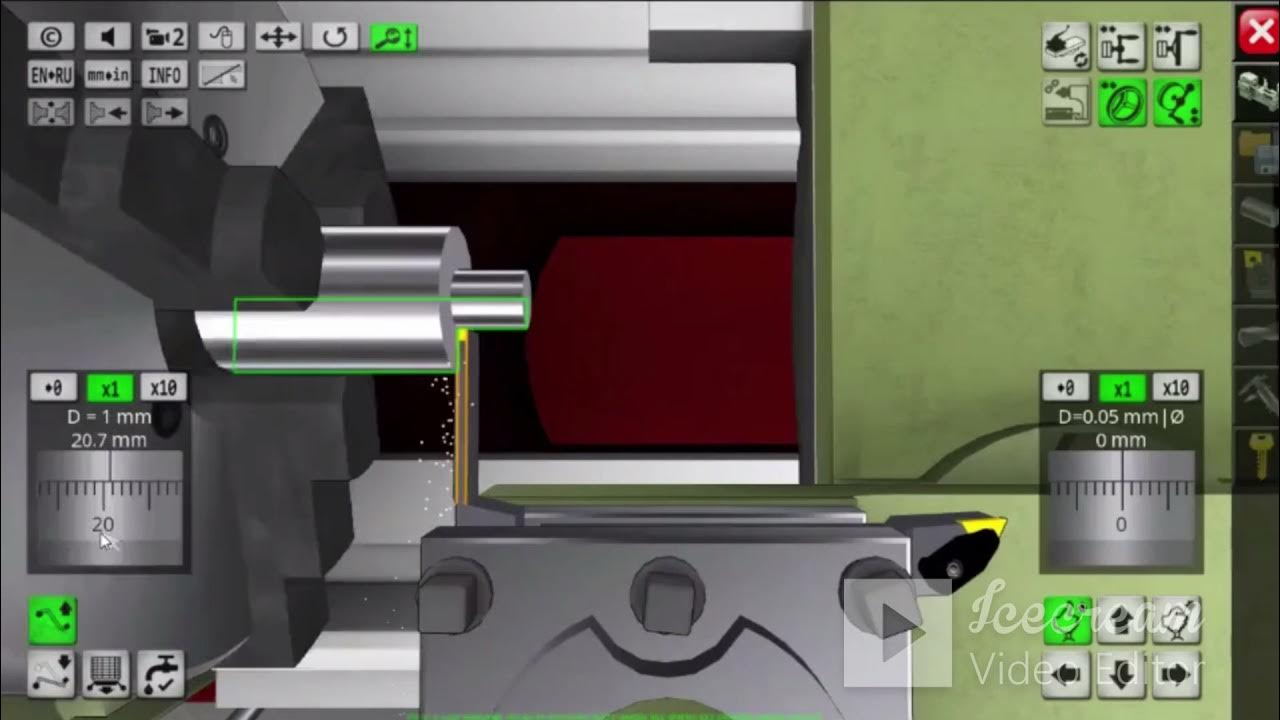 EJE ESCALONADO - TORNO SIMULADOR 1K62 - UPLA - YouTube