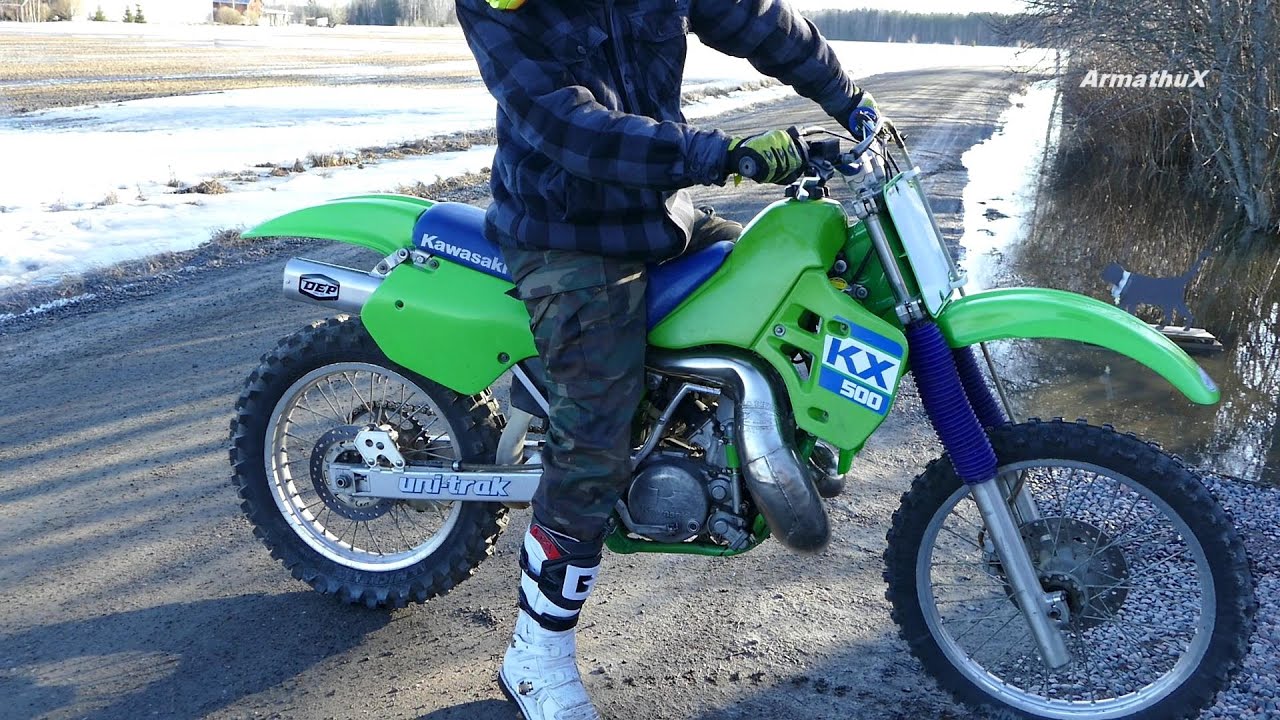 Bros Kawasaki KX500cc 1988 2-Stroke Coldstart Soundcheck - YouTube