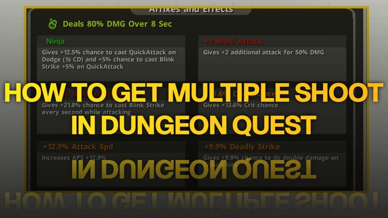 HOW TO MAKE MULTIPLE SHOOT IN DUNGEON QUEST| #dungeonquest - YouTube
