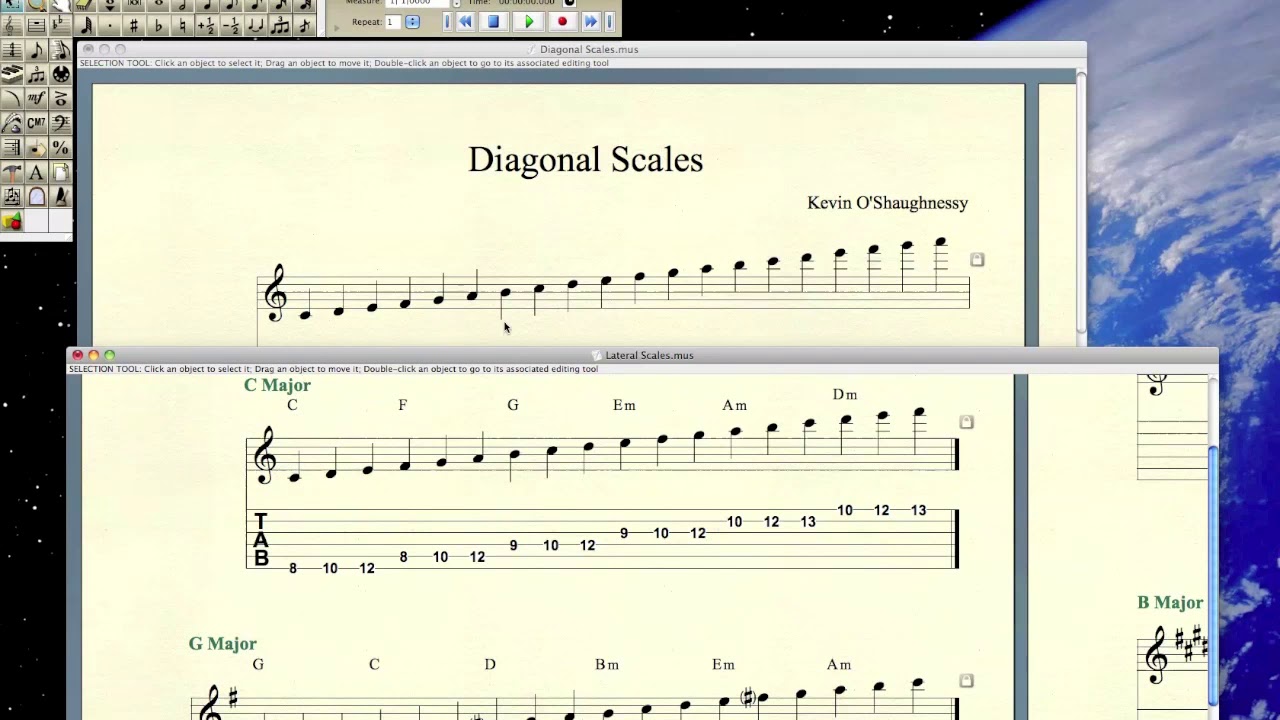 Diagonal Scales - Get the Tabs - YouTube