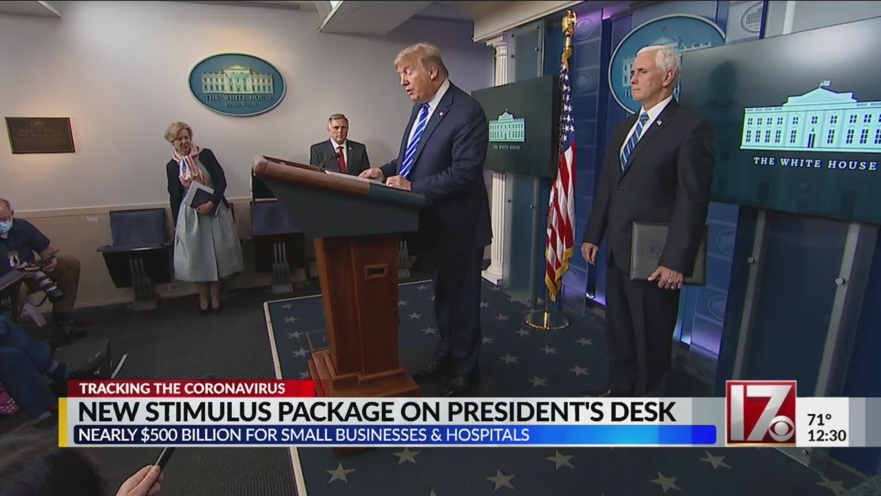 New stimulus package on president's desk - YouTube