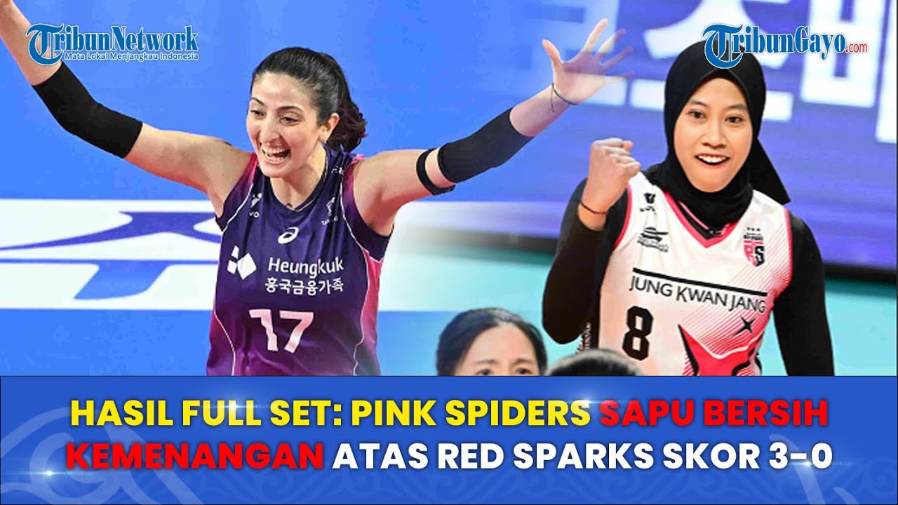 Hasil Full Set: Pink Spiders Sapu Bersih Kemenangan Atas Red Sparks ...