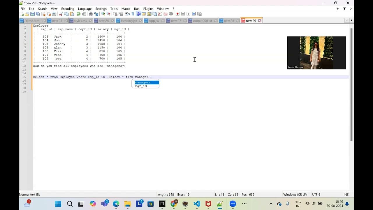 Interview Question From Sql Sqlquery Interviewpreparation Workfromhomejobs Youtube