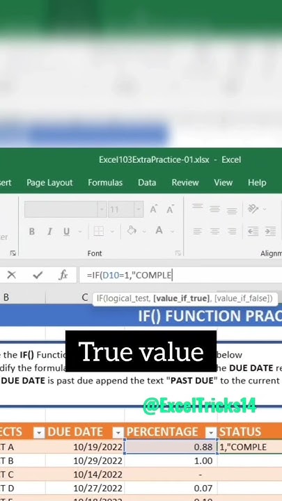 How to use IF() function in excel | MS Excel- IF function | - YouTube