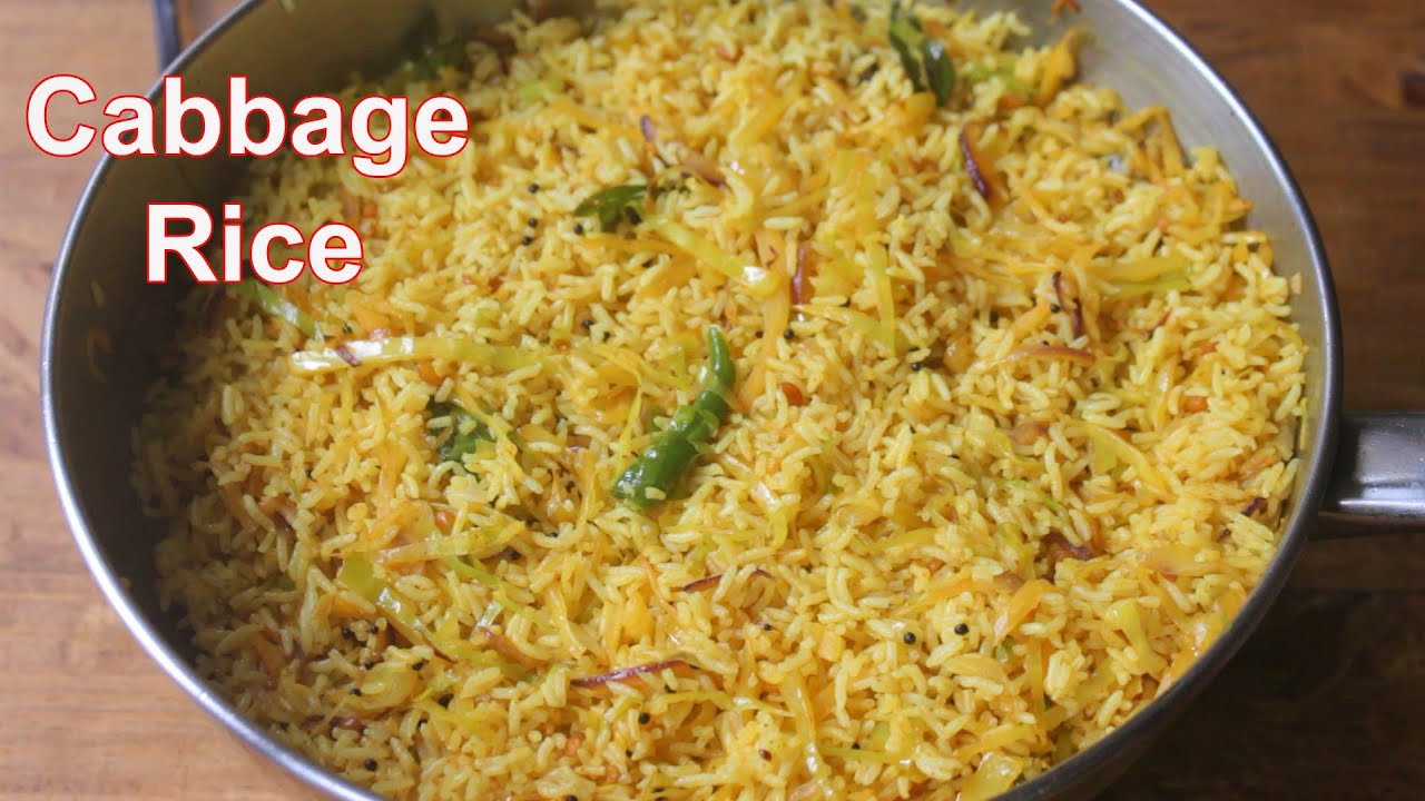 Cabbage Rice Recipe | Cabbage Rice | Simple and Tasty South Indian Rice ...