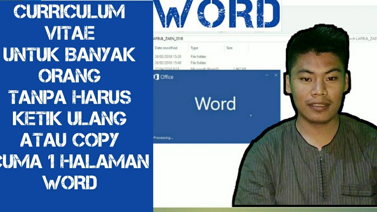 MAIL MERGE WORD TO EXCEL PEMBUATAN CURRICULUM VITAE SEKALIGUS YouTube mail-merge-word-to-excel-pembuatan-curriculum-vitae-sekaligus-youtube