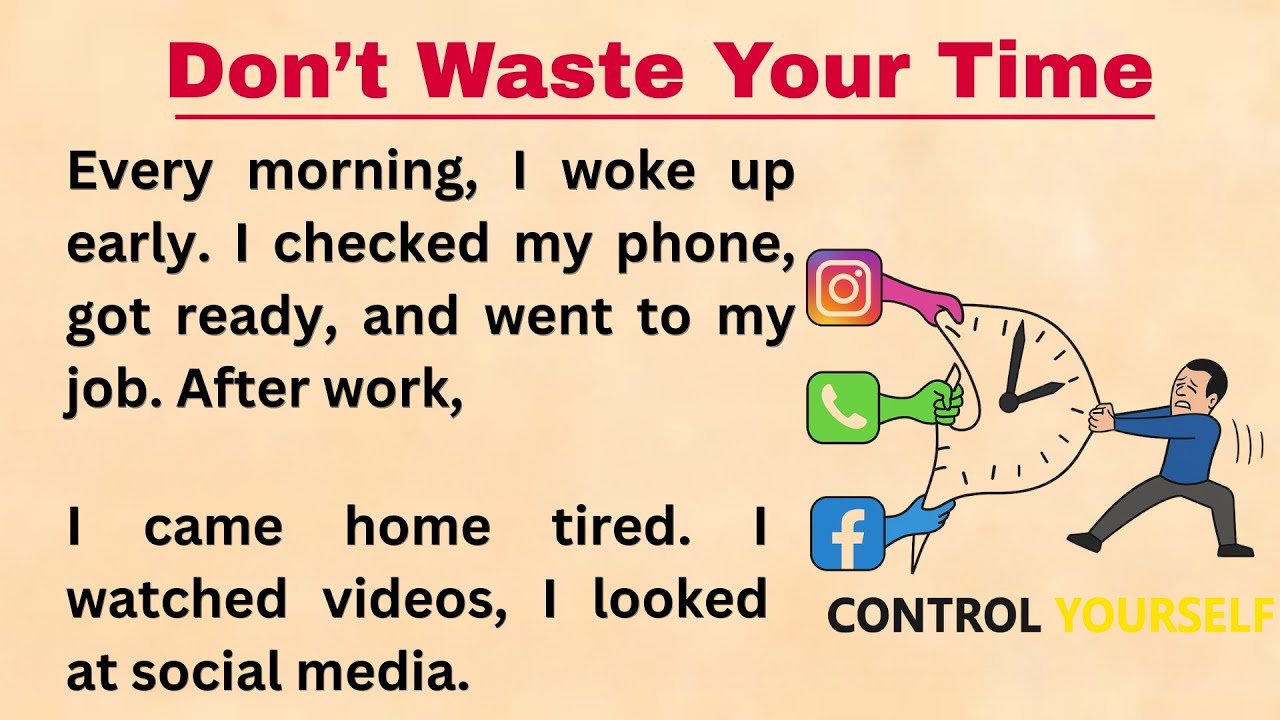 Improve Your English || Don’t Waste Your Time || 100 Sentence Read And ...
