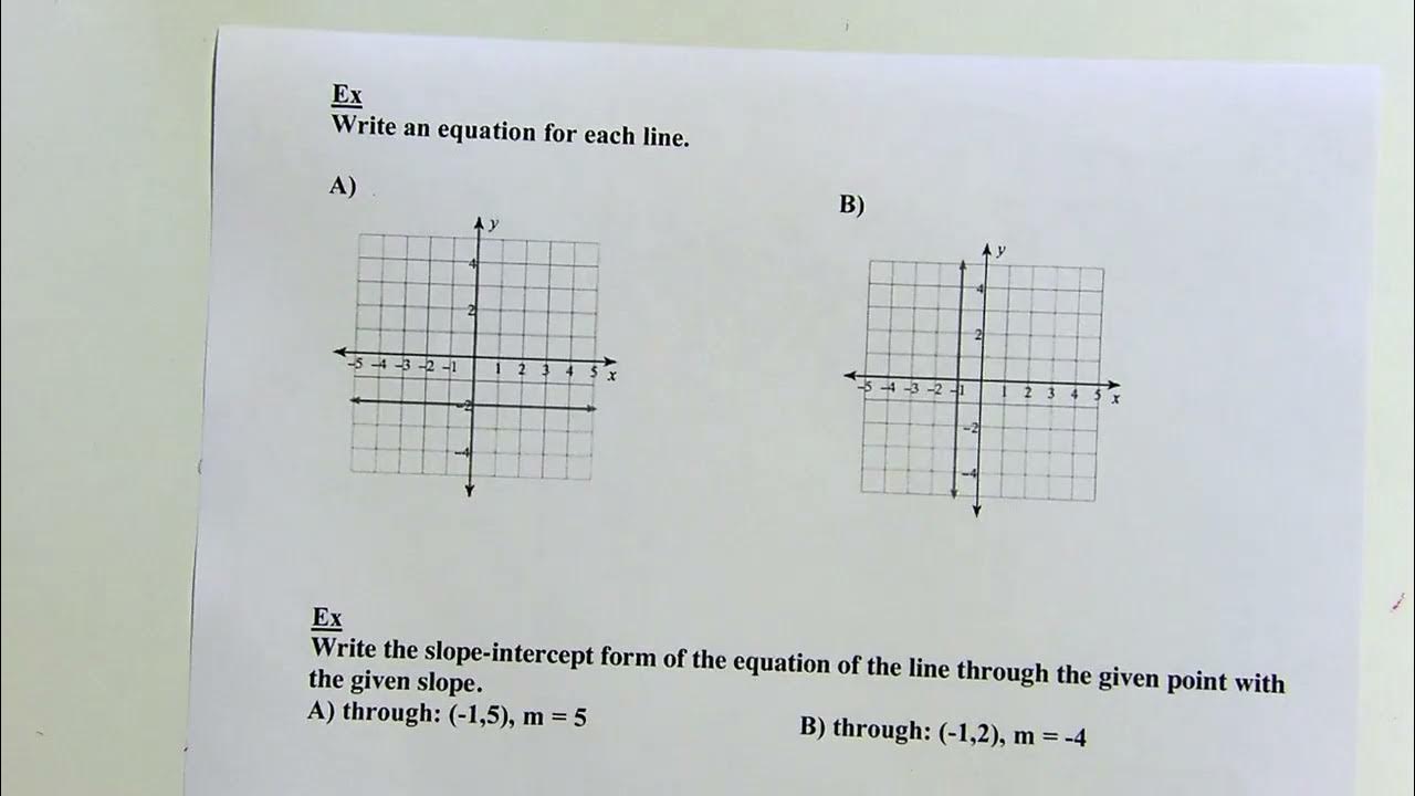 Algebra 2 - Big Ideas 1.3 - Modeling with Linear Functions - YouTube