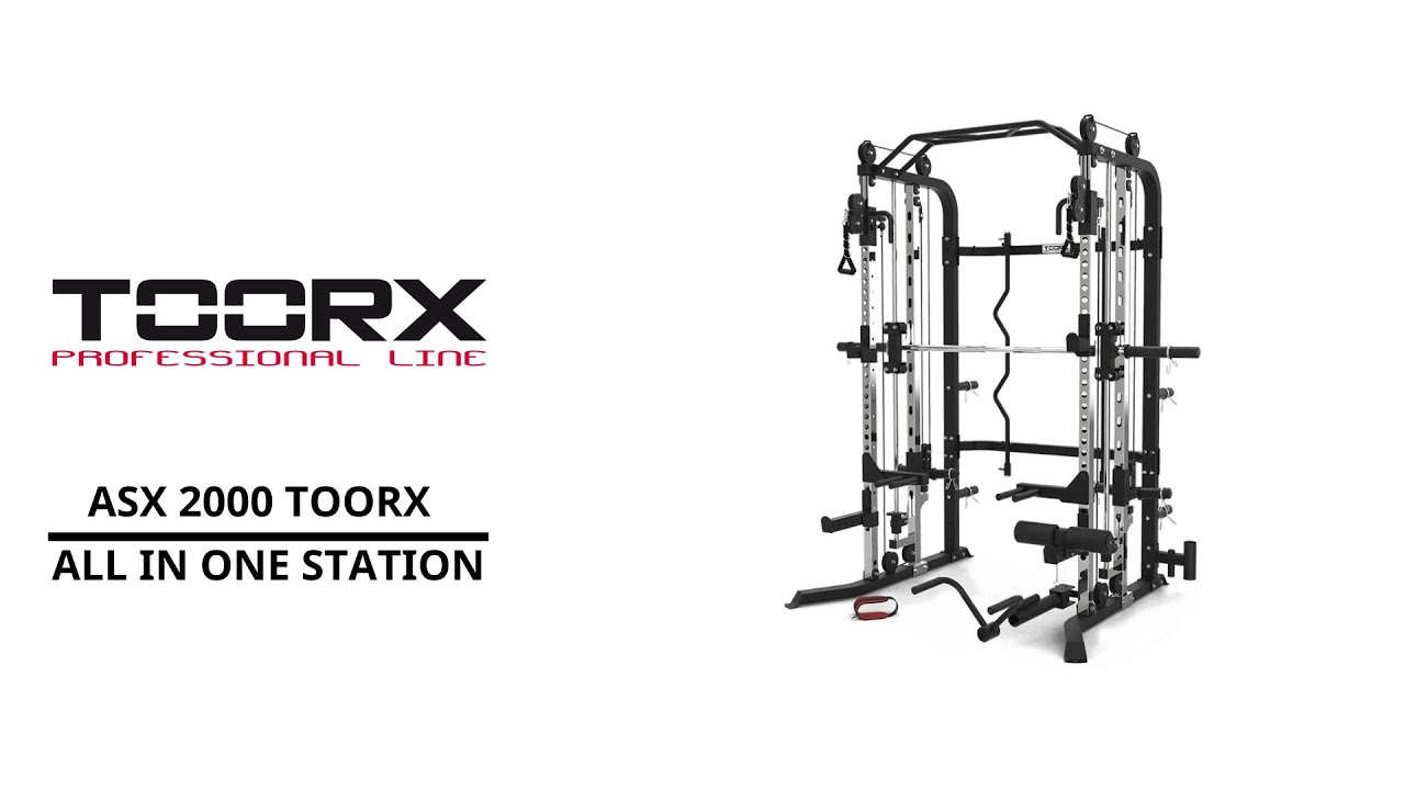ASX 2000 3 IN 1 dual pulley, smith machine, rack - YouTube