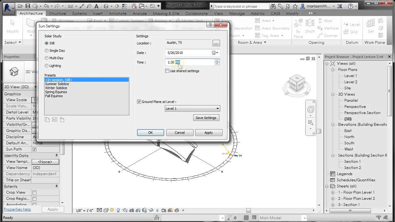 16 REVIT SUN SETTINGS - YouTube