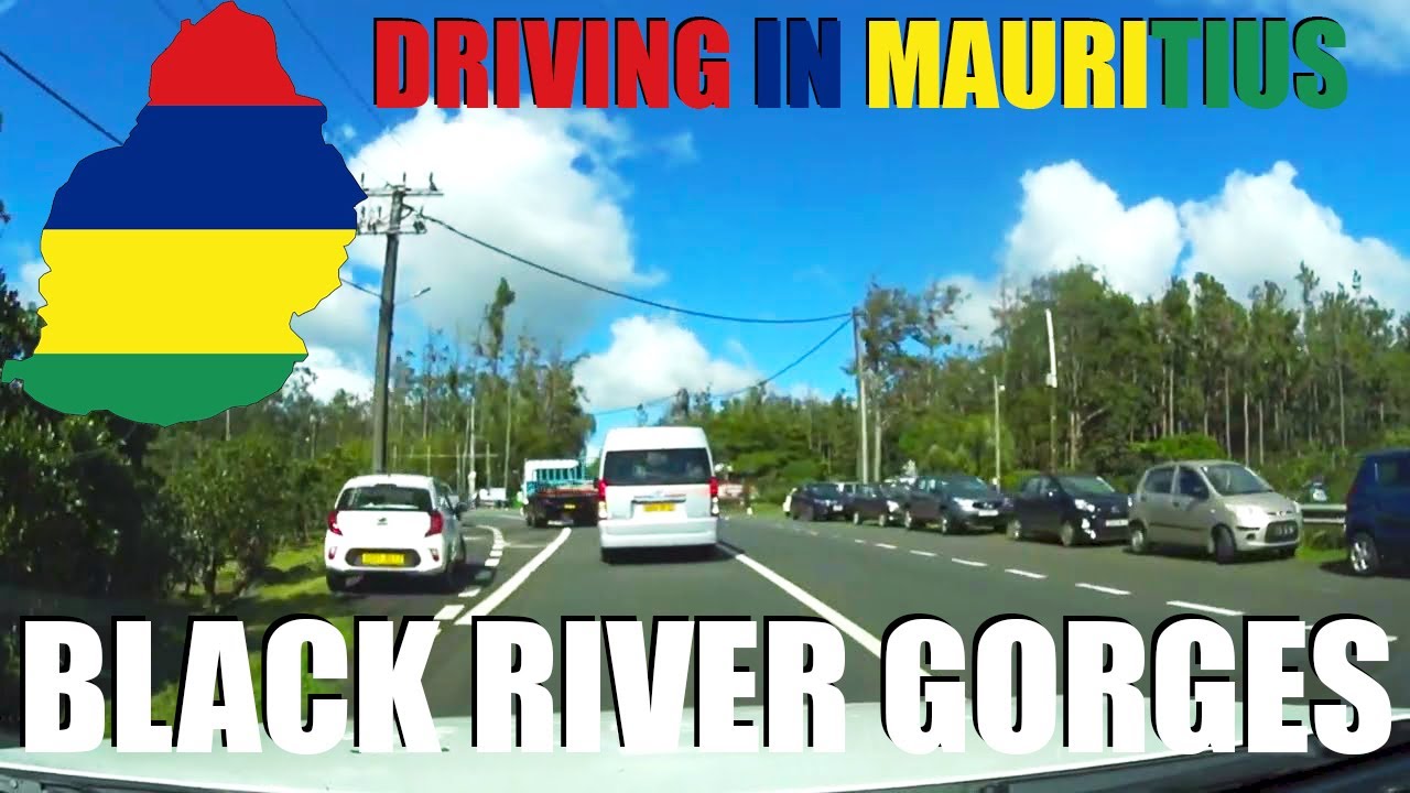 Driving in Mauritius around Black River Gorges National Park into ...
