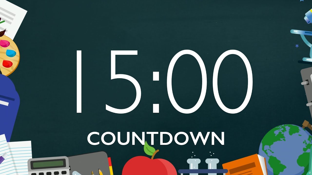 15 Minute Back to School Timer with Music and Alarm 🎵⏰ - YouTube