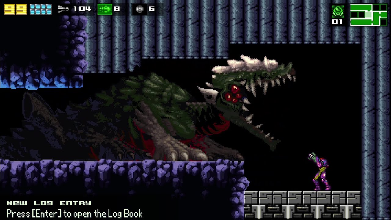 Another Metroid 2 Remake (AM2R) - Final Boss: Queen Metroid (Hard Mode ...
