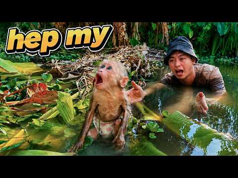 HELP ME! Bika jumps into deep water to save her father