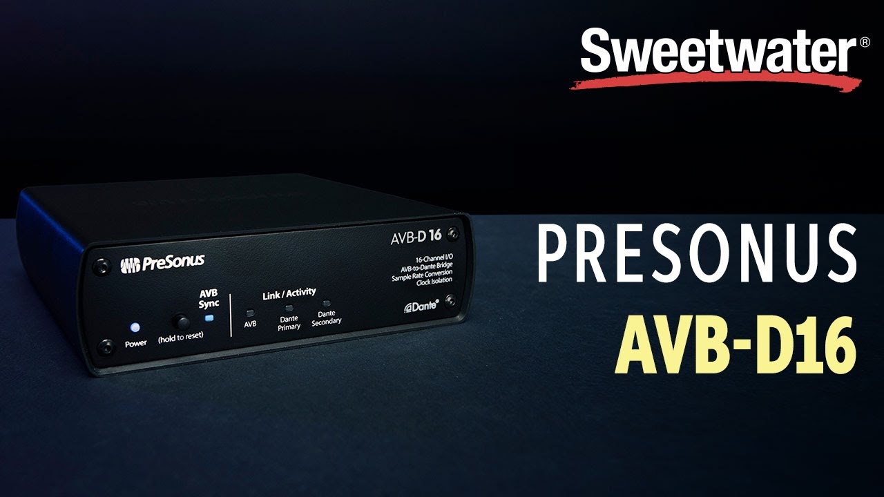 PreSonus AVB-D 16 Bi-directional AVB Dante Bridge Overview - YouTube