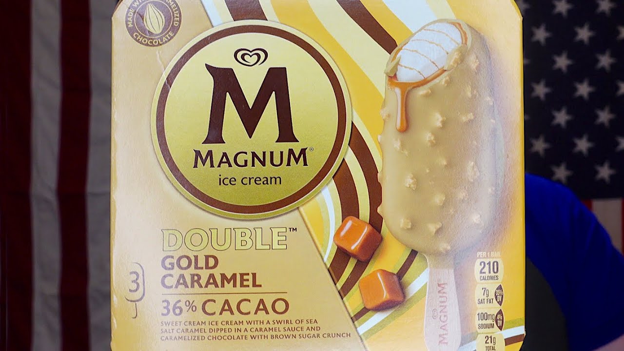 Magnum Double Gold Caramel Ice Cream Bars Review - YouTube