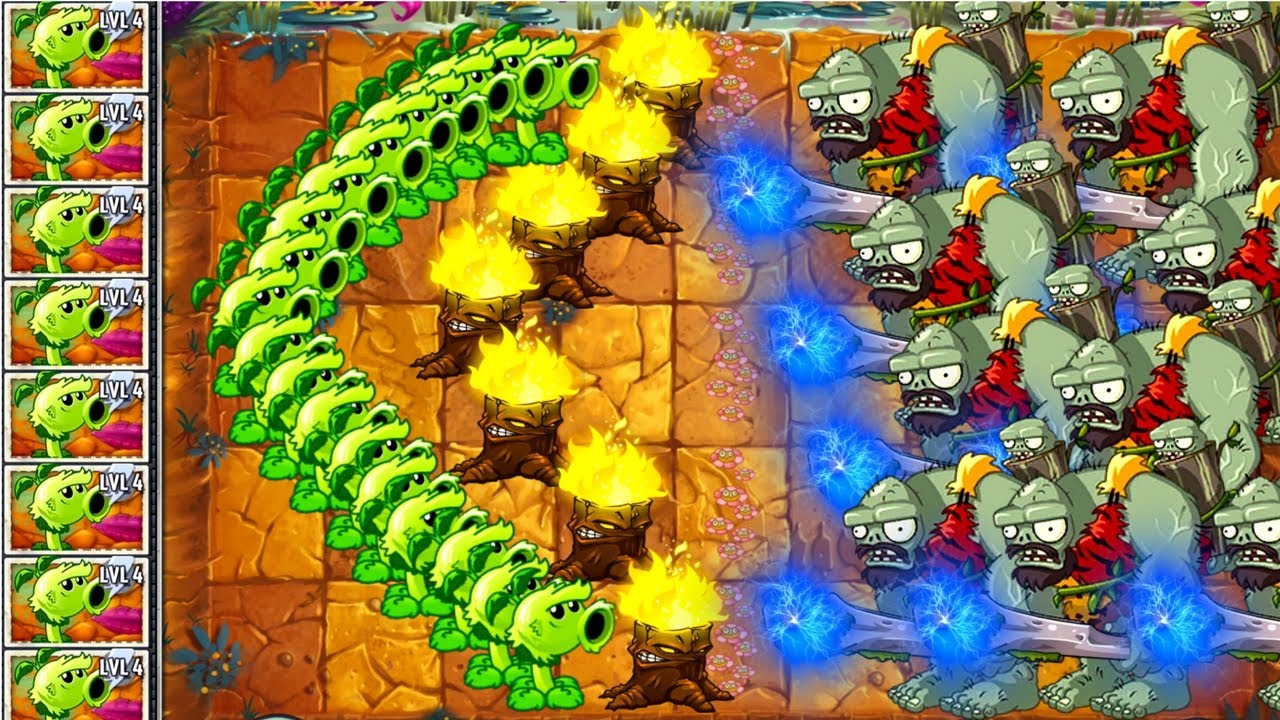 Plants vs Zombies 2 Gameplay New Hard Levels Jurassic Marsh PVZ 2 ...