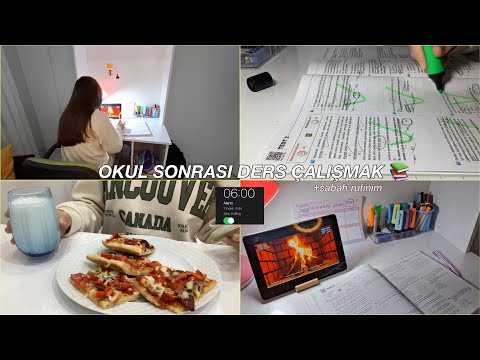 OKUL SONRASI NASIL DERS ÇALIŞIYORUM ? + sabah rutinim | ☕️📚🏫
