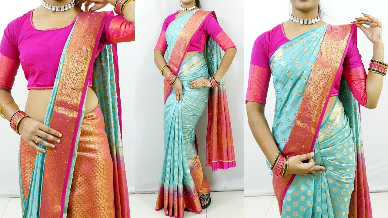 Beginners saree draping tutorial | Easy saree draping with perfect ...