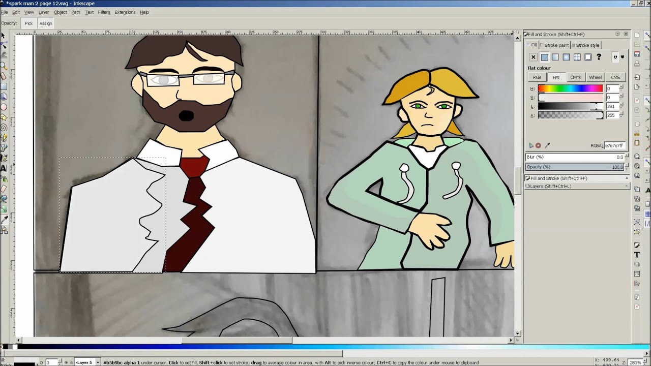 Comic speed tutorial - Inkscape - YouTube