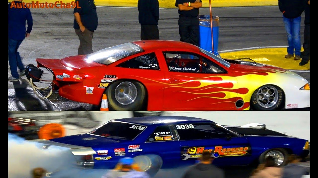 Methanol injected WILD Chevy Drag racing wars - YouTube