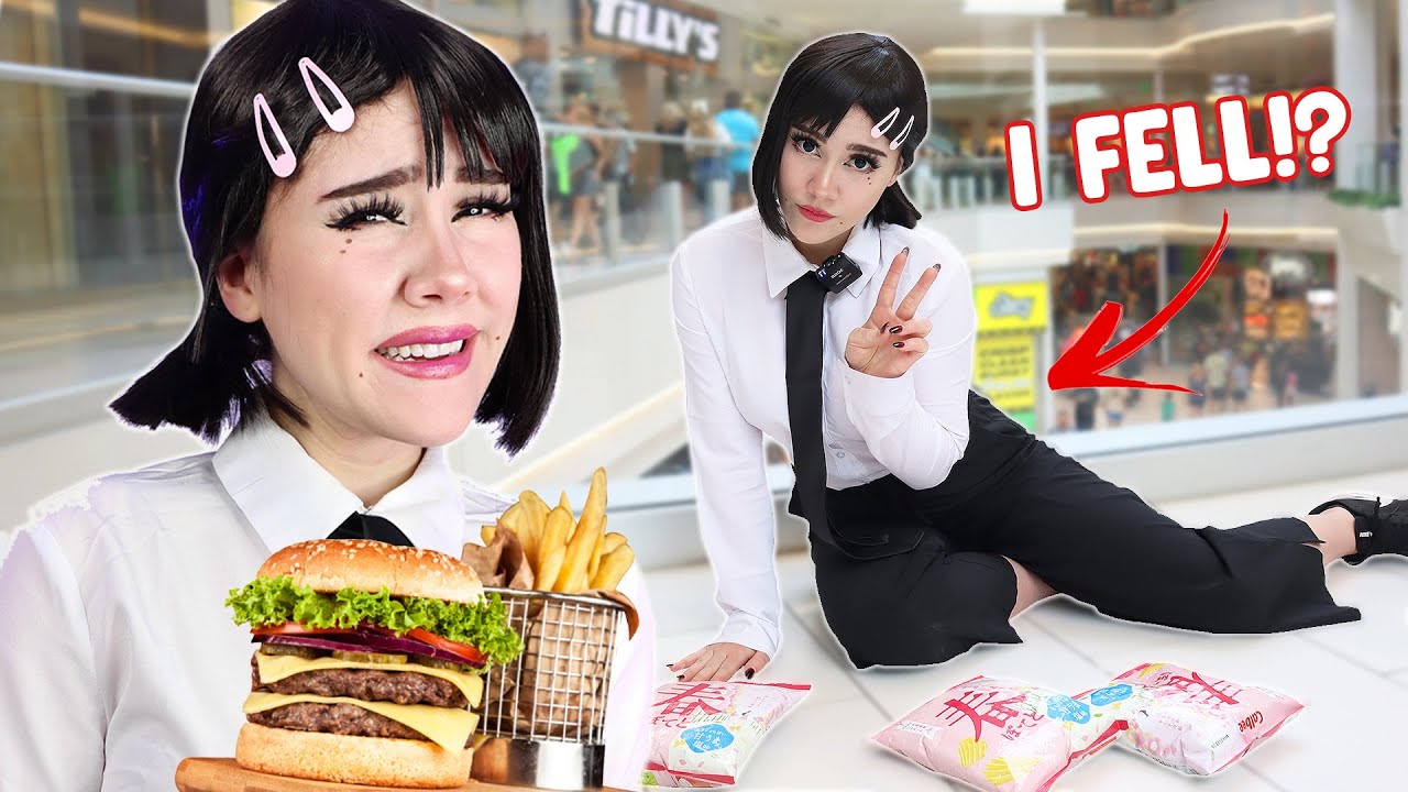 Kobeni Dropping Food Prank at the Mall [Cosplay in Public Vlog] - YouTube