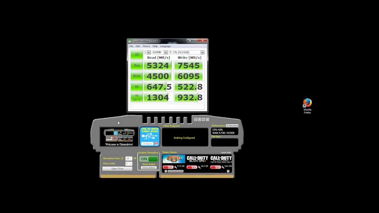 Downloading Dimmdrive + Install and Benchmarks - YouTube