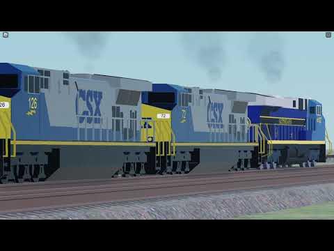 Heritage Unit! CSX 1827 Leads an Empty Coal Train with a nice hornshow and veteran AC44's ...