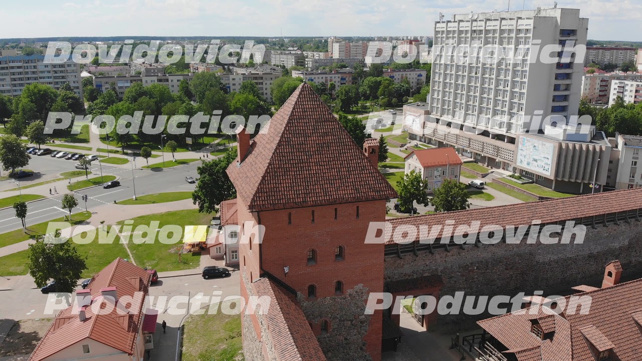 Aerial view of Lida Castle. The city of Lida. Belarus. - YouTube