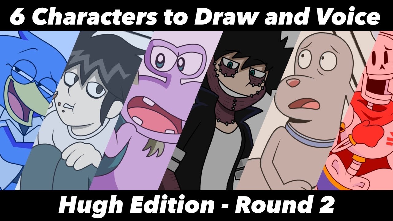 Six Characters to Draw and Voice Act - Hugh Edition | Round 2 - YouTube