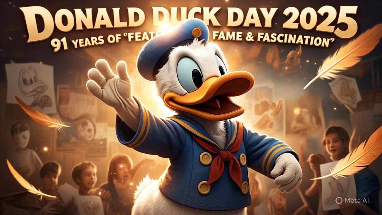 Donald Duck Day 2025 : Celebrating 91 Years of Feathers, Fame ...