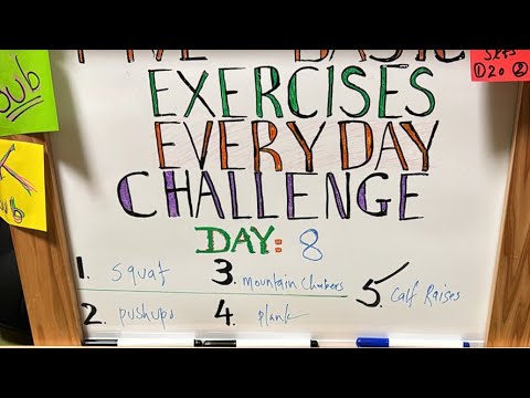 5 basic exercises at home | everyday challenge | day 8 | - YouTube