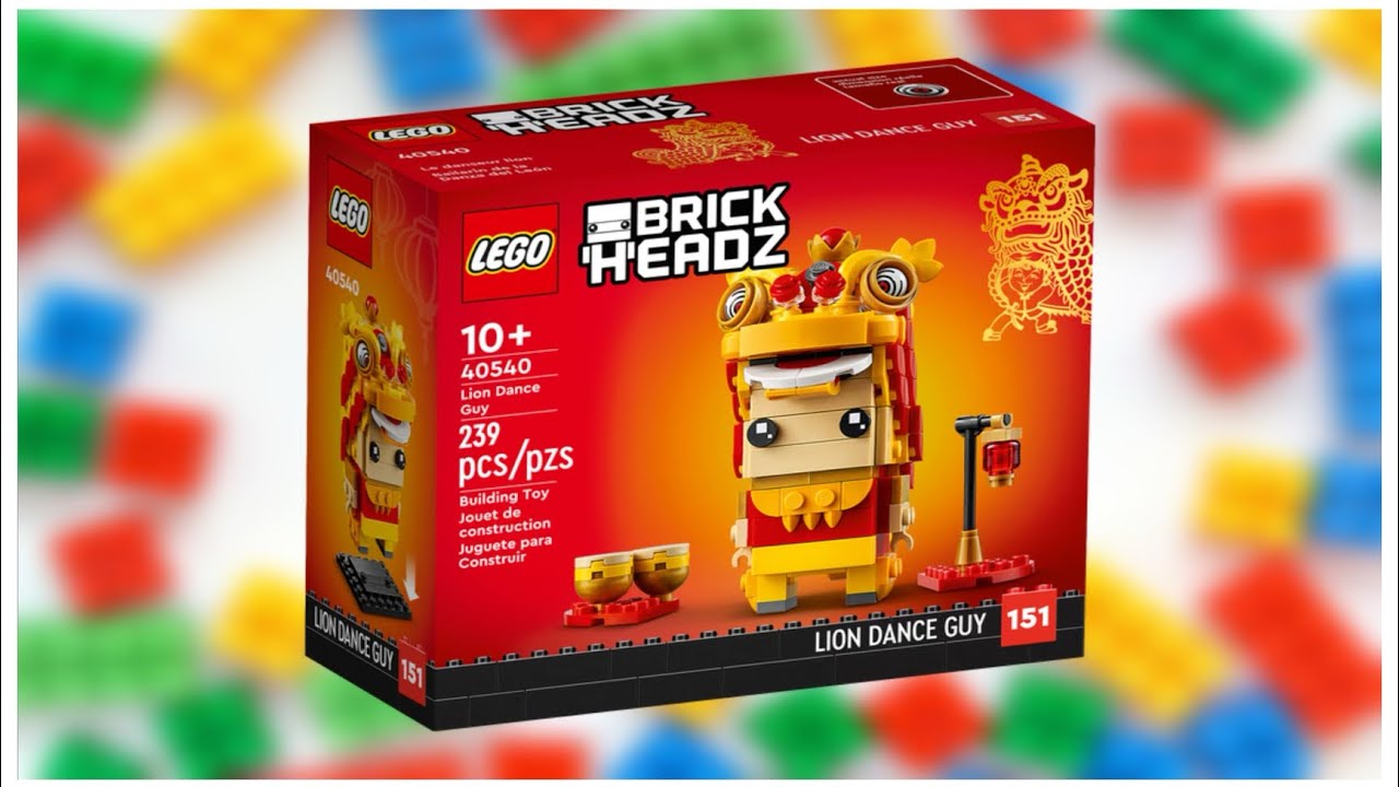 LEGO Brickheadz Lion Dance Guy 40540 Speed Build - YouTube