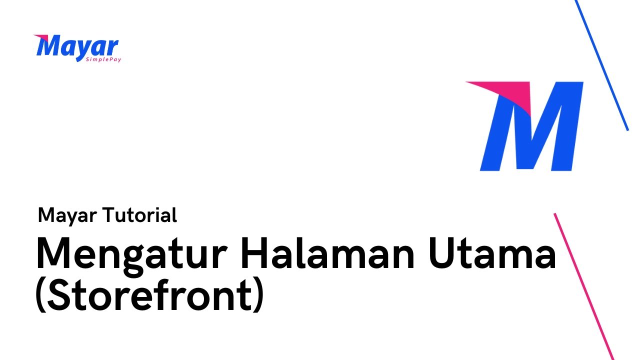 Mengatur Halaman Utama (Storefront) - Tutorial Mayar.ID - YouTube