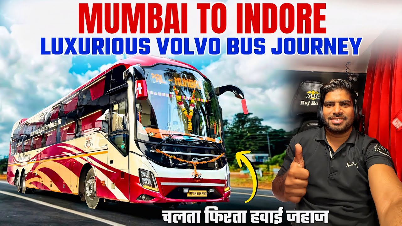 Mumbai To Indore Luxury Volvo Bus Journey | Raj Ratan Travels - YouTube