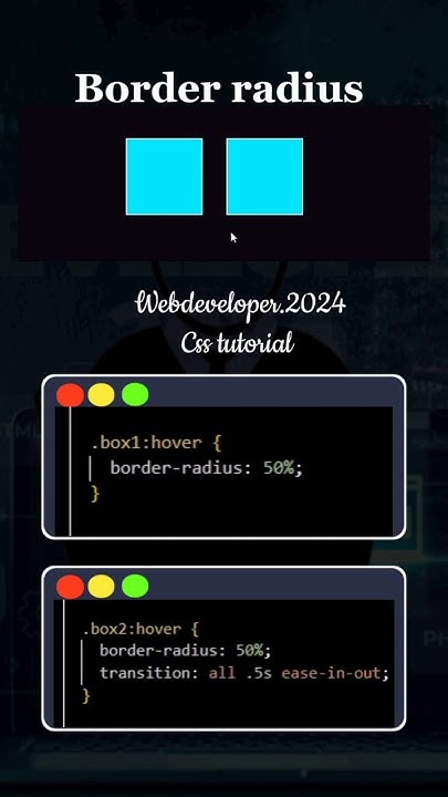 Border radius property in css. #web #css #html #csstutorial - YouTube