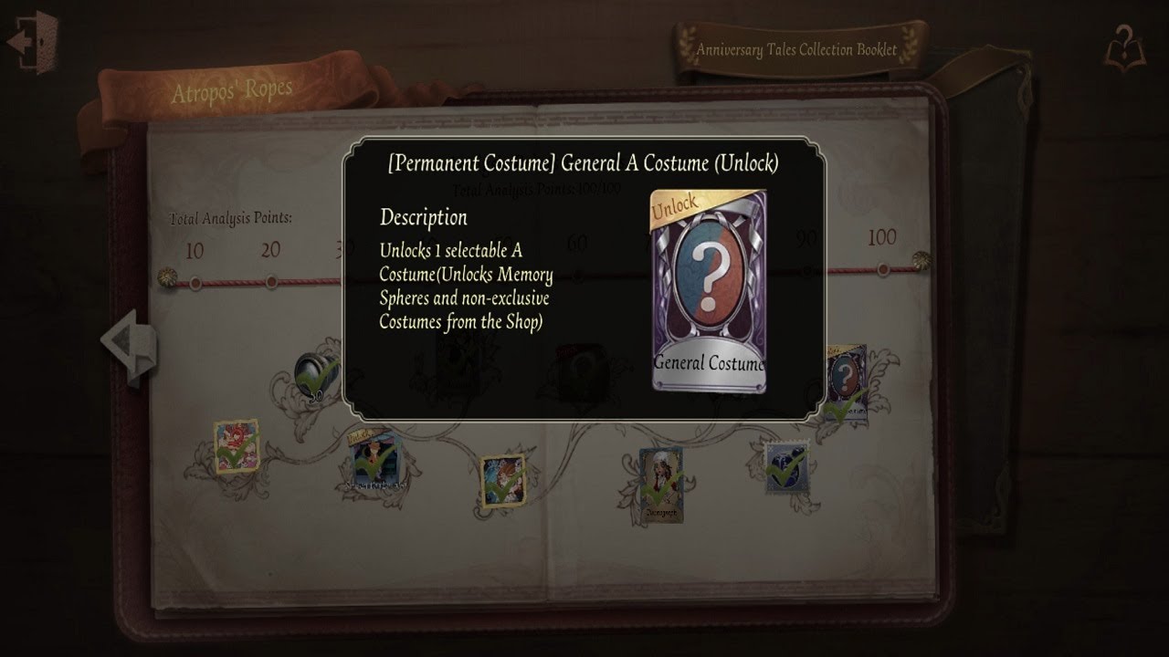 Information About A Tier Costume Unlock Card - Identity V - YouTube