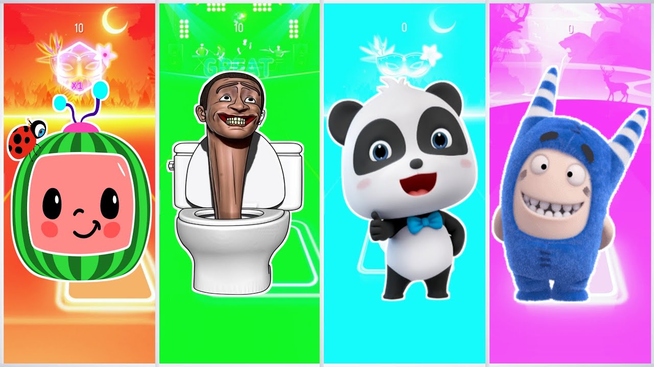 Cocomelon 🆚 Skibidi Toilet 🆚 Baby bus 🆚 Oddbods Pogo 🏆 Who Is Best ...