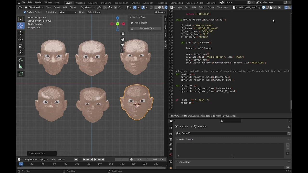 how to create human face in blender instantly - YouTube