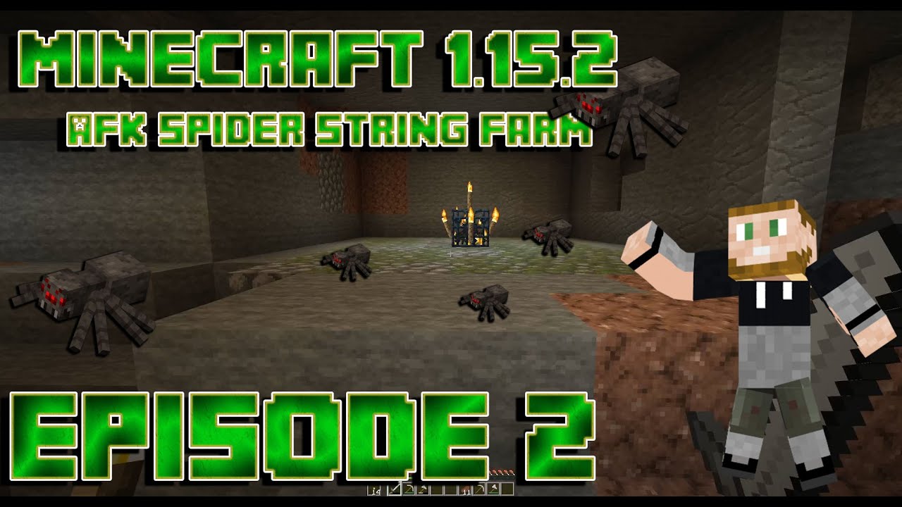 Spider Spawner String Farm - Episode 2 | Vanilla Minecraft 1.15.2 - YouTube