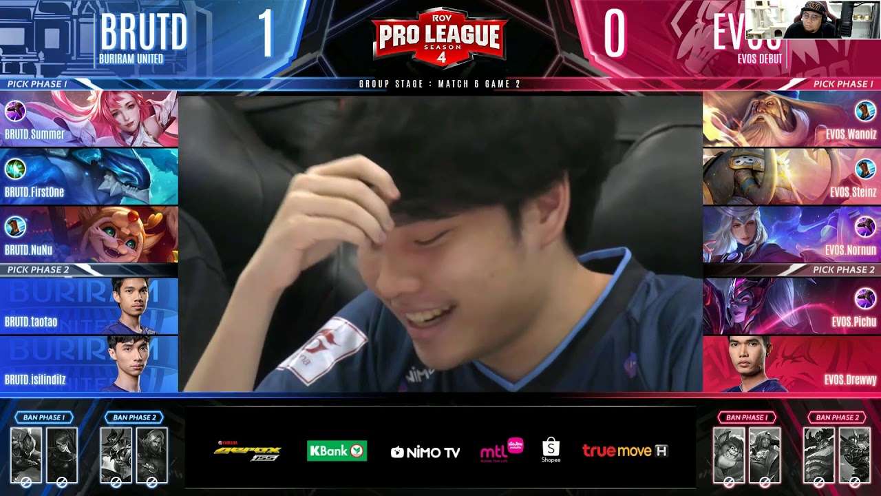 RoV โปรลีค ss4 Buriram United V Evos Debut G2 by เซียนติ - YouTube