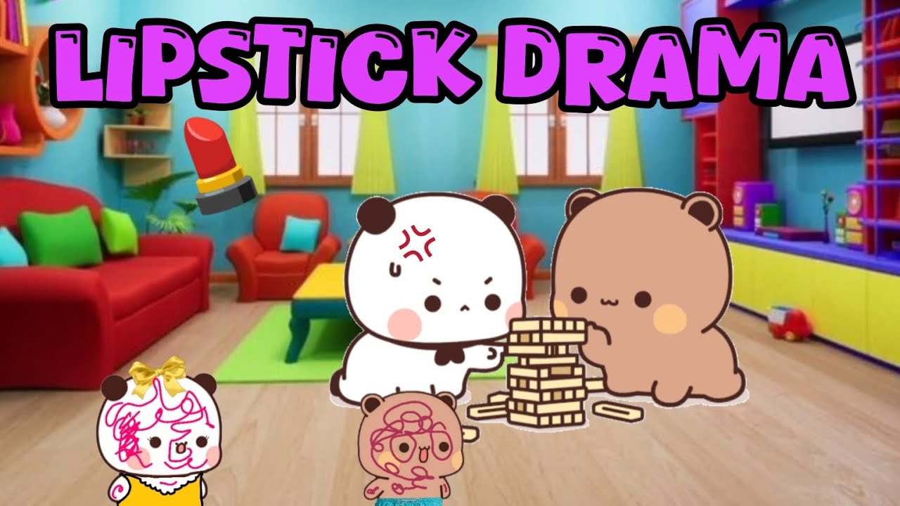 Lipstick Drama in Bubu Dudu House💄😆|| Peach Goma, Panda Bear, fun ...