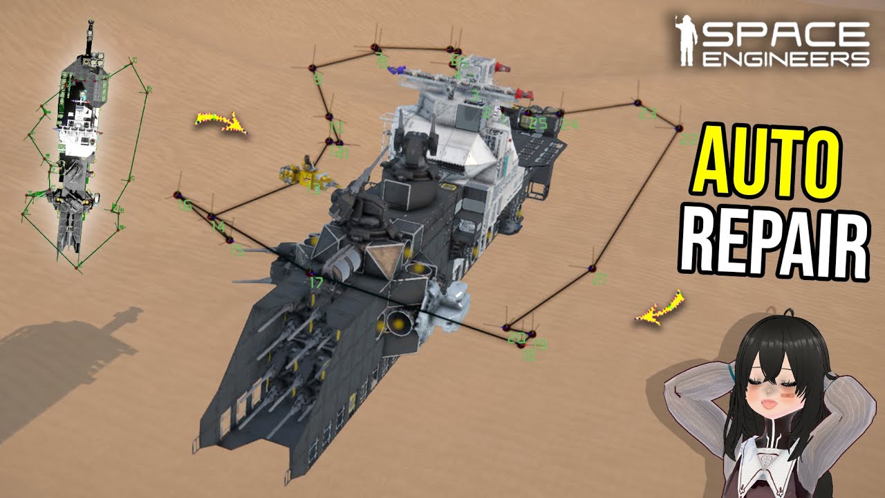 This Repair Drone Trick Helps Ship Maintenance, Space Engineers - YouTube