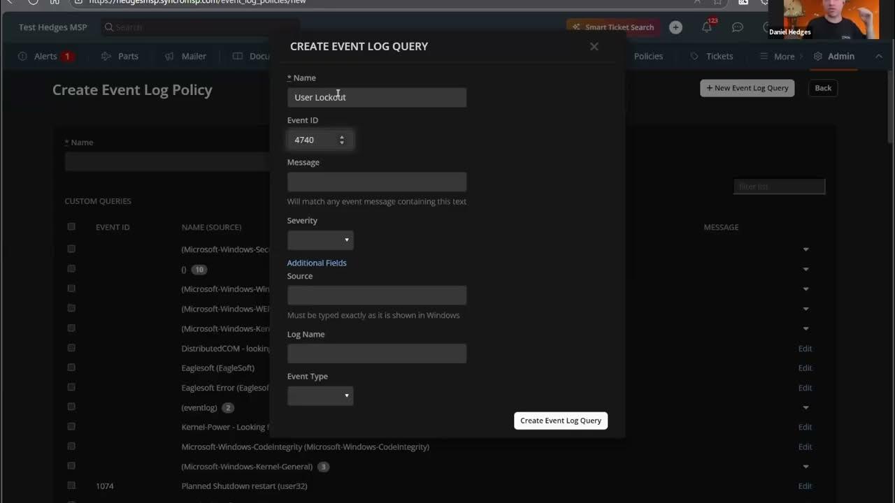 Syncro Event Log Queries - YouTube