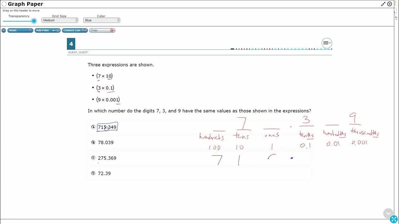 5th Grade STAAR Practice Place Value and Expanded Notation (5.2A - #5 ...